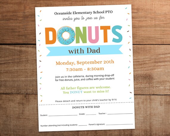 Donuts With Dad Flyer Template