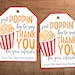 Editable Popcorn Thank You Gift Tag Printable Client Referral - Etsy