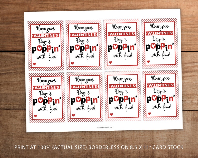 Valentines Day Gift Tag Printable for Pop It Fidget Toy - Etsy