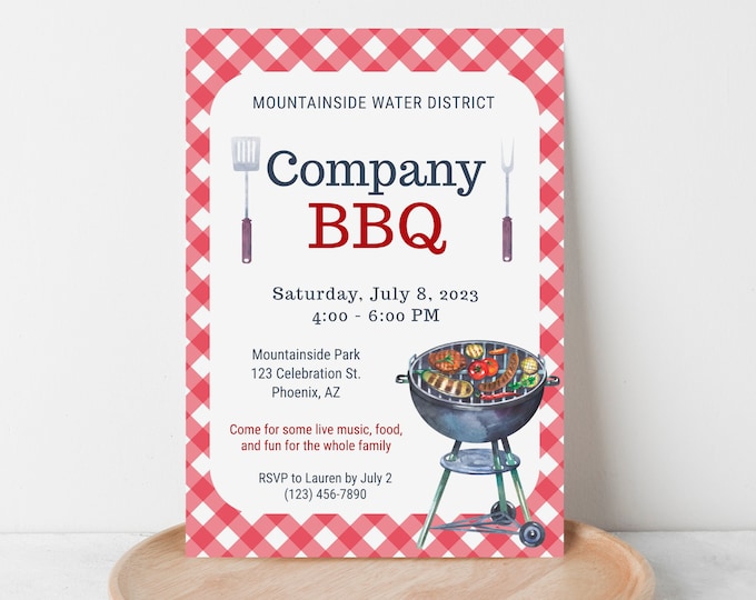 Appreciation BBQ Party Invitation, Customer Client Thank You Event ...