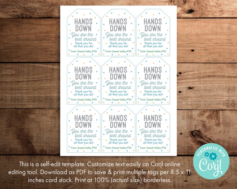 Printable Hand Sanitizer Gift Tag for Teacher Employee Staff - Etsy