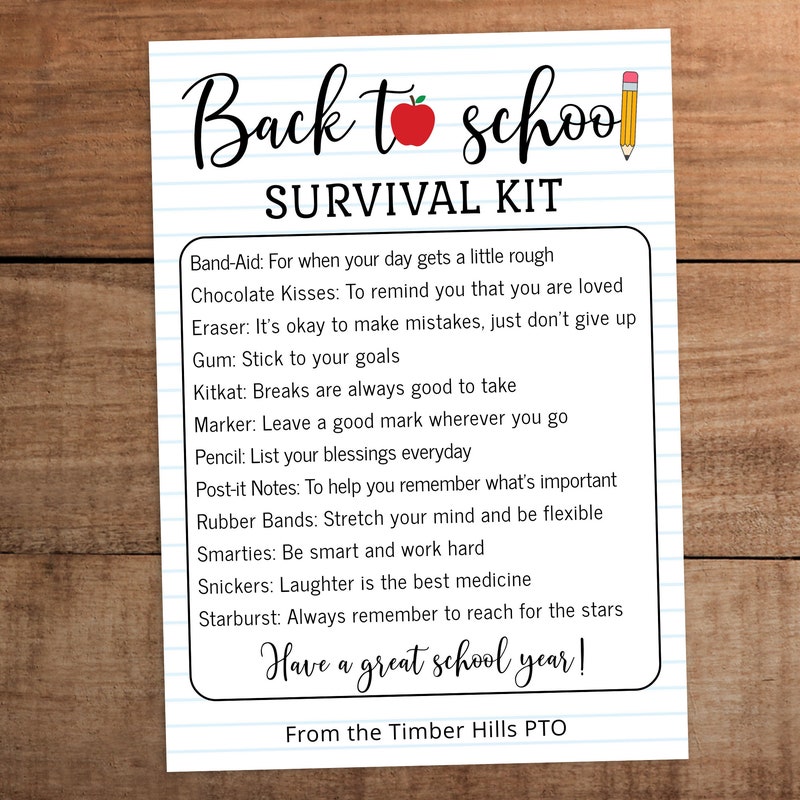 Teacher Back to School Survival Kit - Etsy