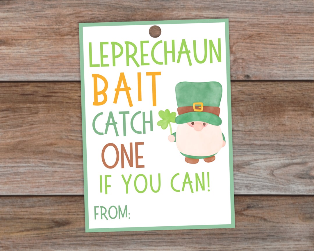 Leprechaun Bait Gift Tag Printable St Patrick's Day Chex Party Mix ...