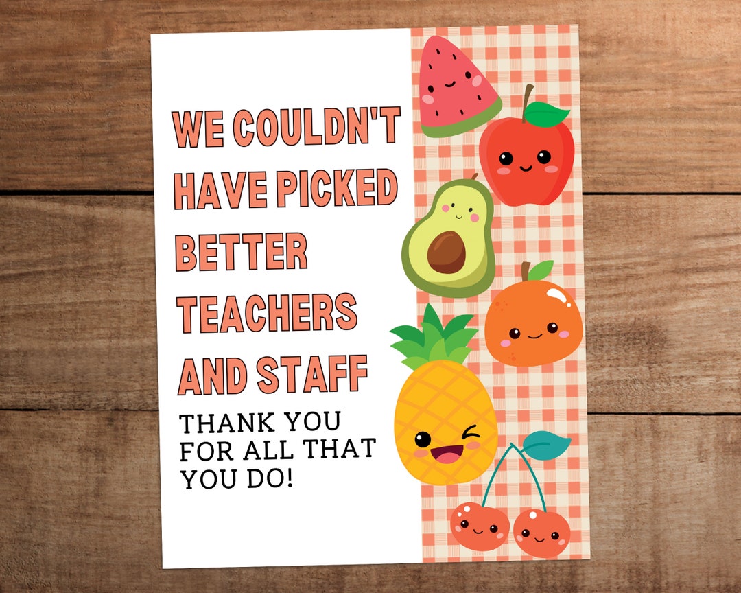 We Could Not Have Picked Better Teachers and Staff Thank You ...