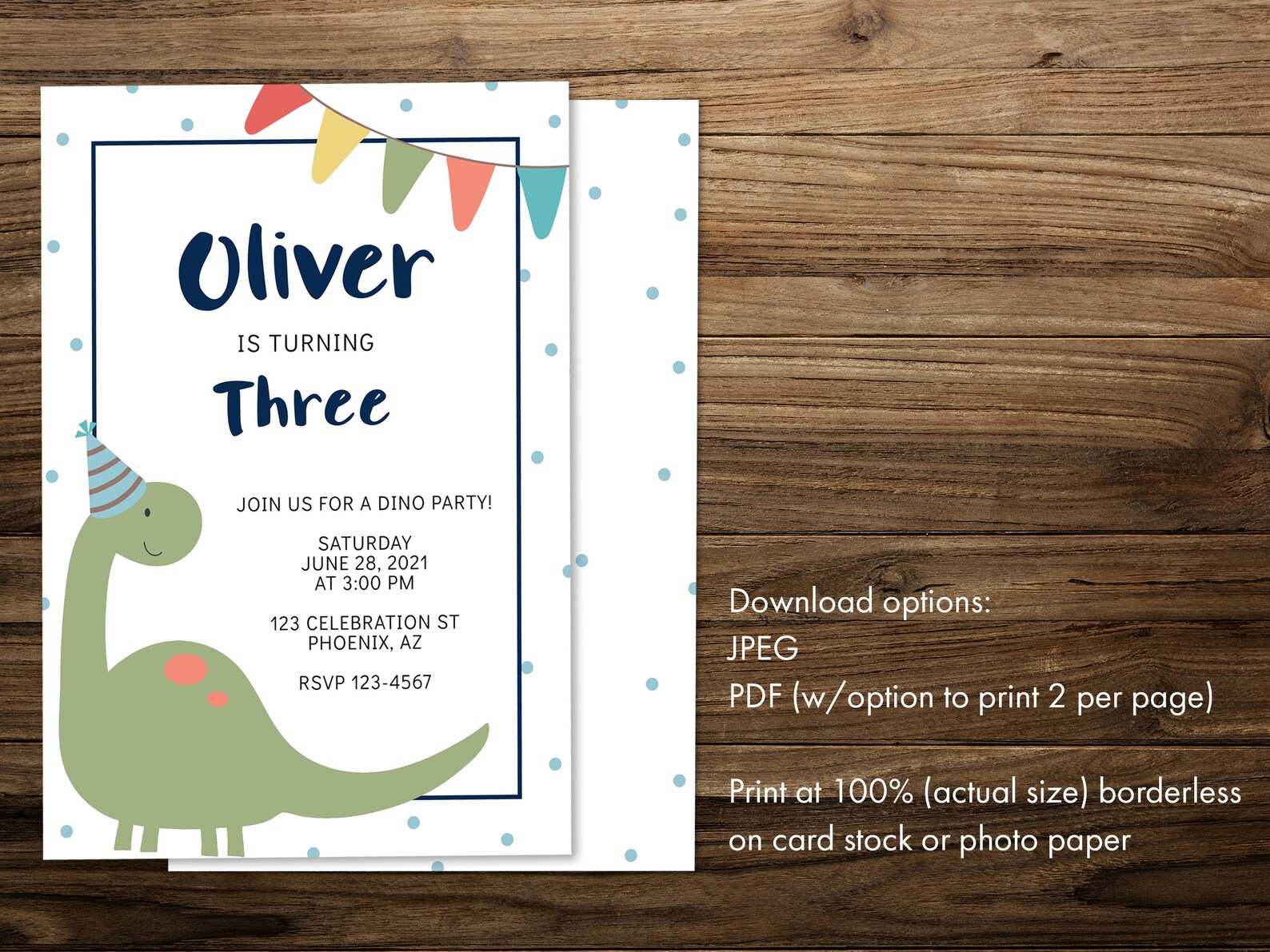Editable Dinosaur Theme Birthday Party Invitation Printable Template - Etsy