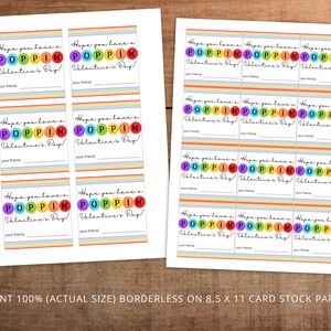Pop It Valentines Day Gift Tags Printable, Have a Poppin Day Favor Tags ...