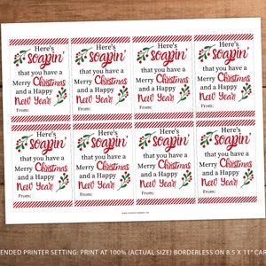 Christmas Holiday Soap Gift Tag Printable for Coworker Friend Teacher ...