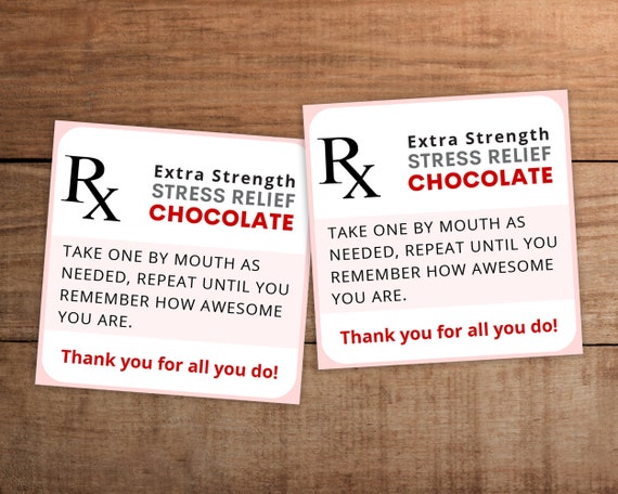 Appreciation Gift Tag Chocolate Treat Label Thank You Tag - Etsy