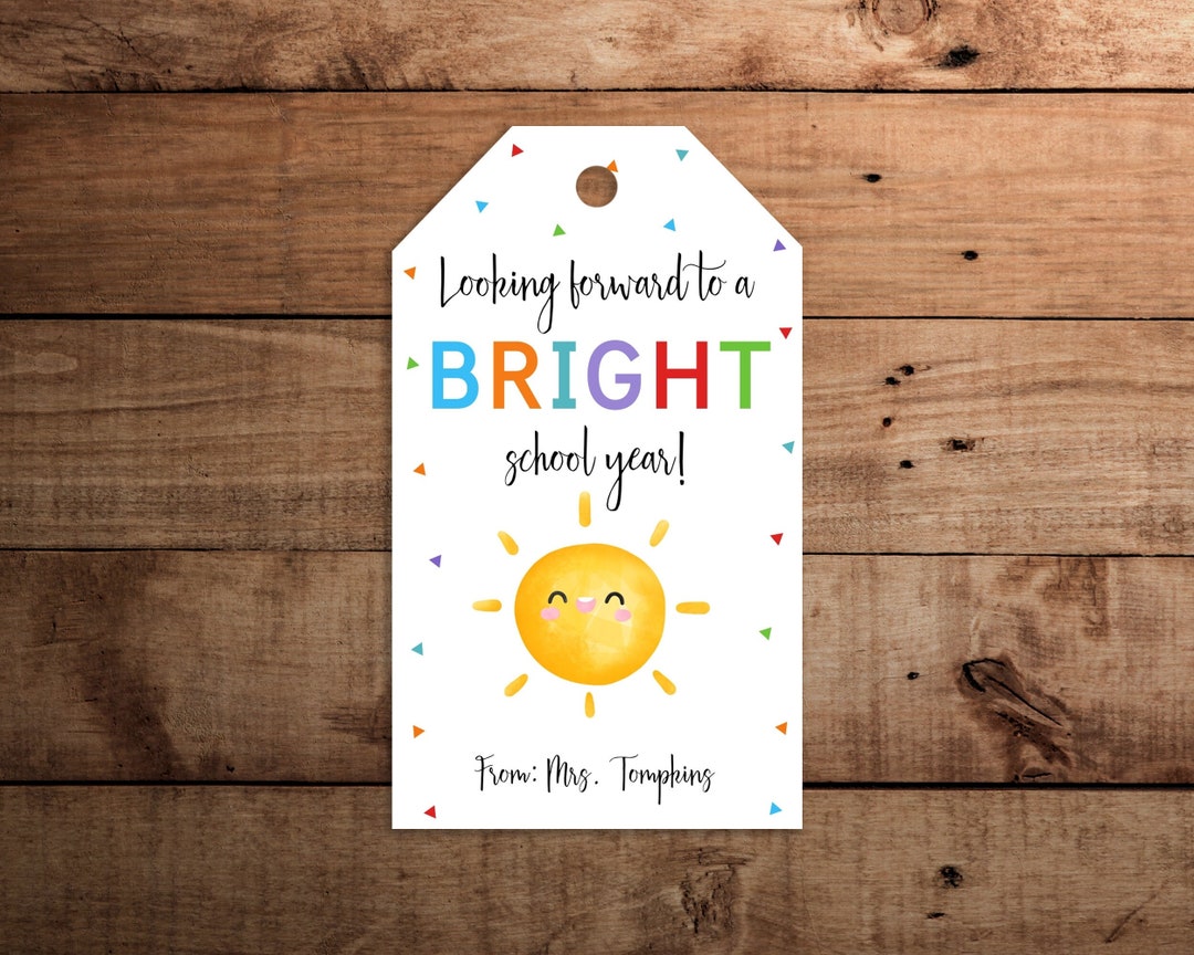 Editable Welcome Back to School Gift Tag Printable for Students Staff ...