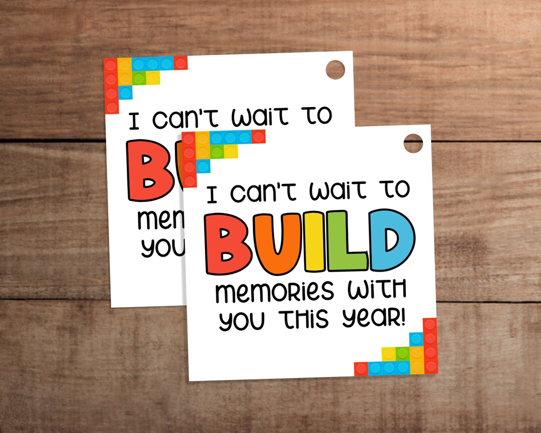 Building Blocks Gift Tag: Back to School Printable (digital Download ...