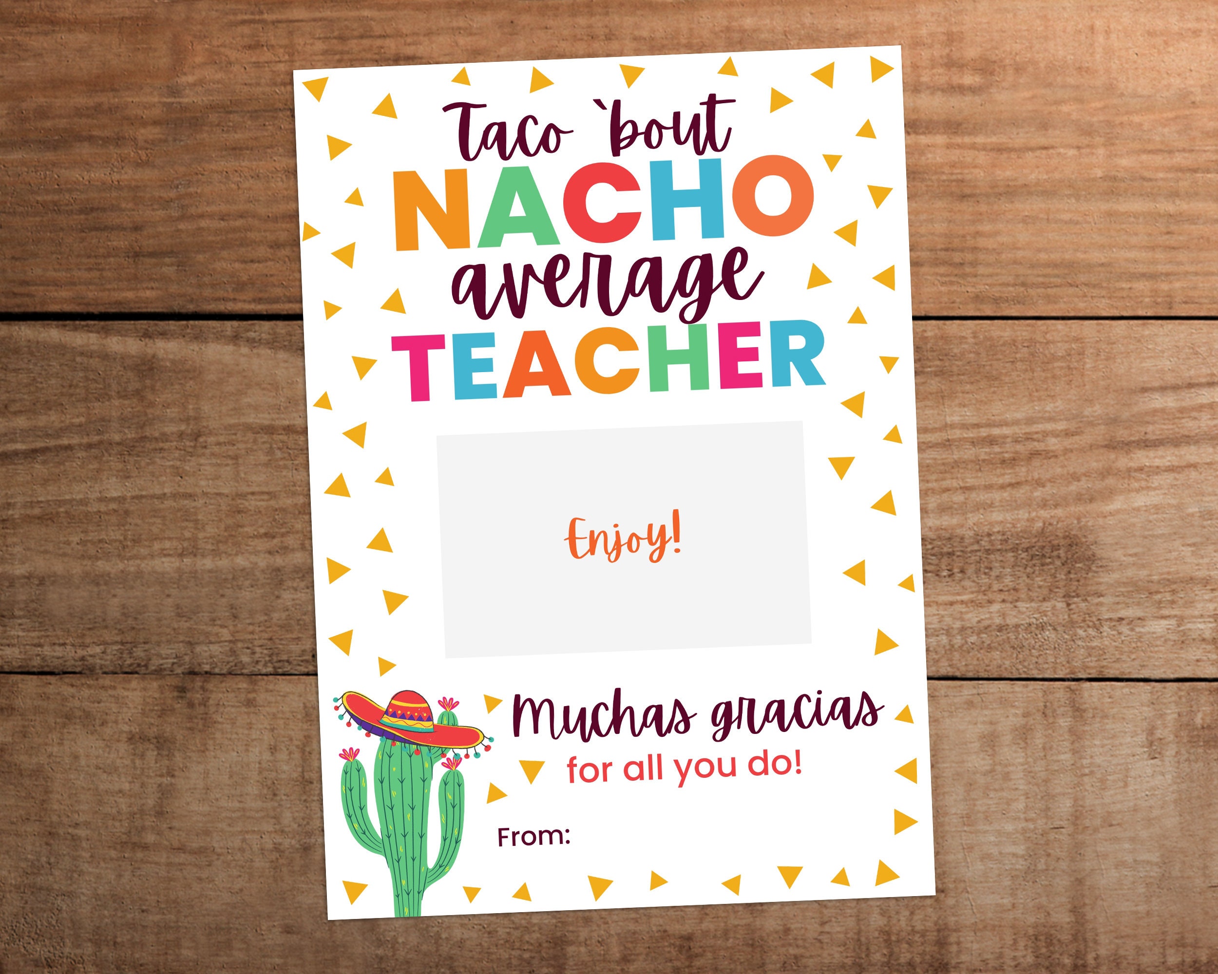 Instant Download Teacher Appreciation Taco Nacho Mexican Food - Etsy