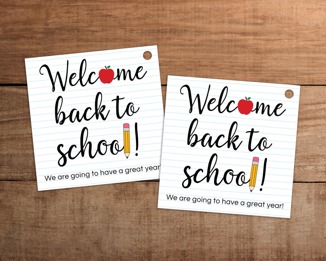 Welcome Back to School Appreciation Gift Tag Printable for Teacher ...