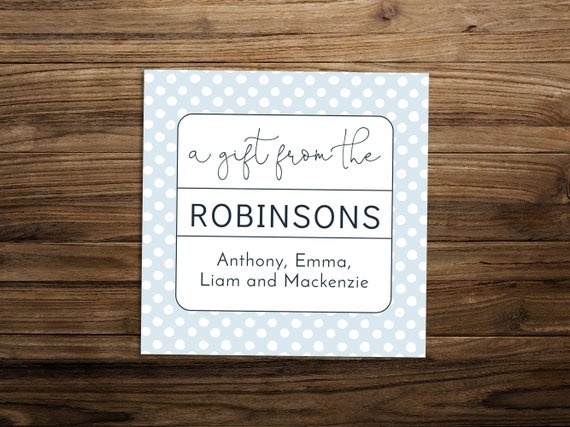 Editable Gift Tag Template Printable Personalized Family Gift - Etsy