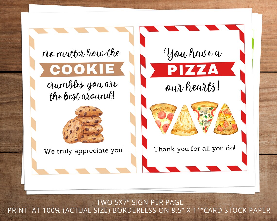 5x7 Inches Set of 8 Appreciation Pun Sign Printable for - Etsy
