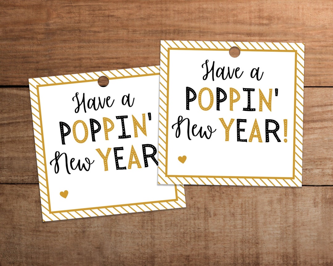 Have a Poppin' New Year 2026 Gift Tag Printable for Wine Pop It Fidget ...