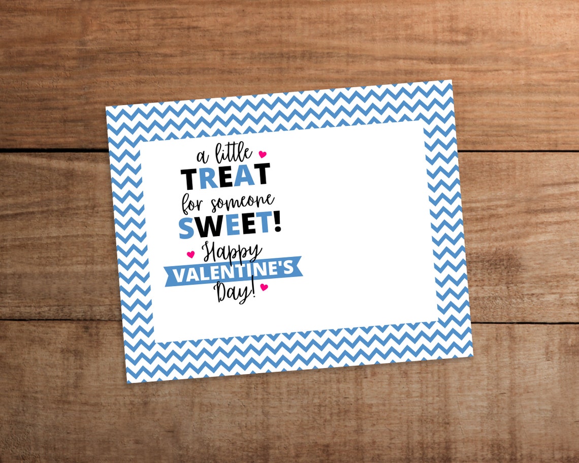 A Little Treat for Someone Sweet Valentines Day Gift Tag Card Printable ...