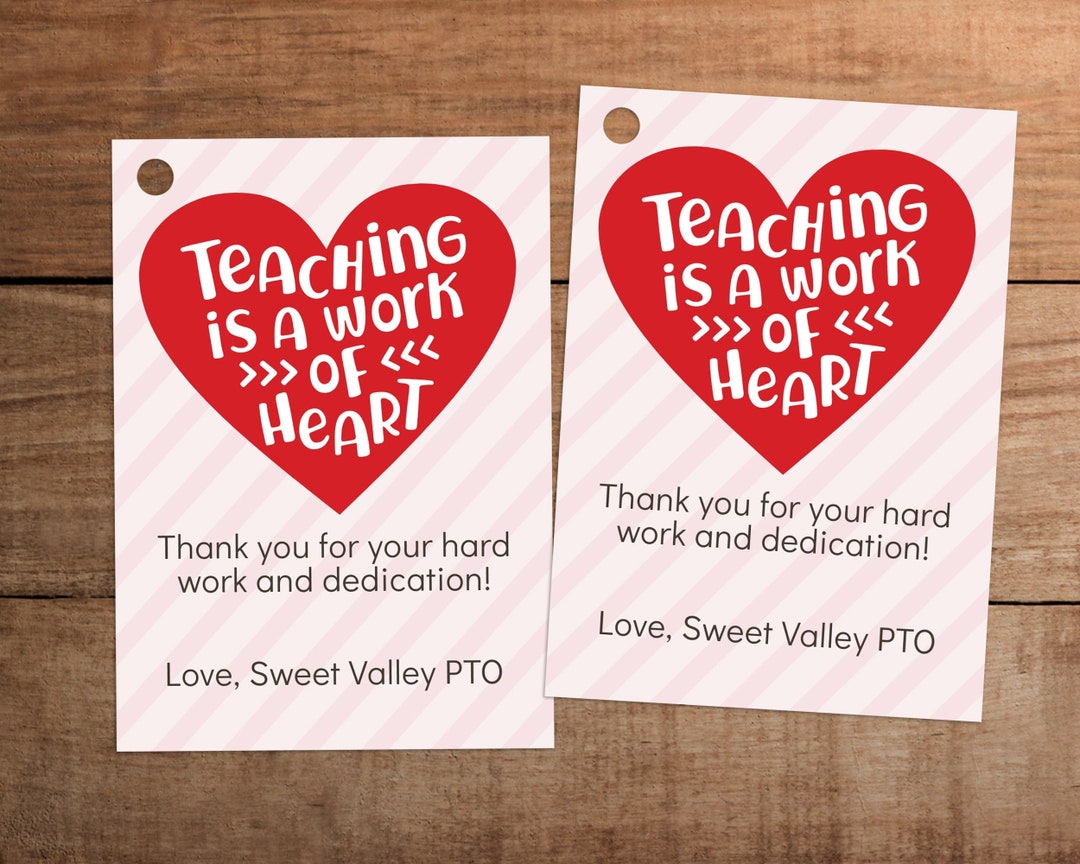 Editable Thank You Gift Tag for Teacher Appreciation Printable Template ...