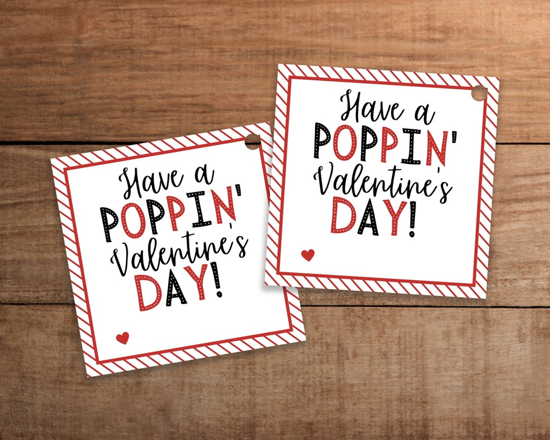 Have a Poppin' Valentine's Day Gift Tag Printable Pop It Fidget Toy ...