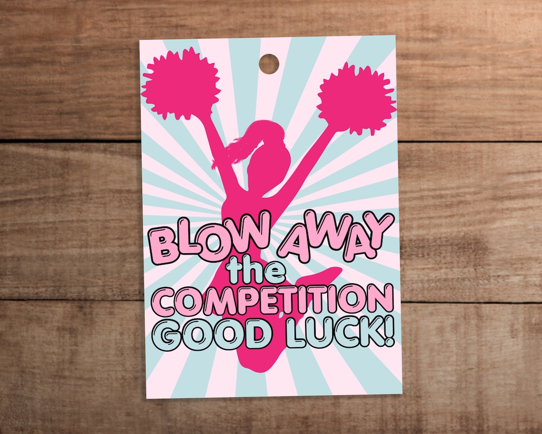 Cheer Team Good Luck Gift Tag Printable (digital Download) - Etsy