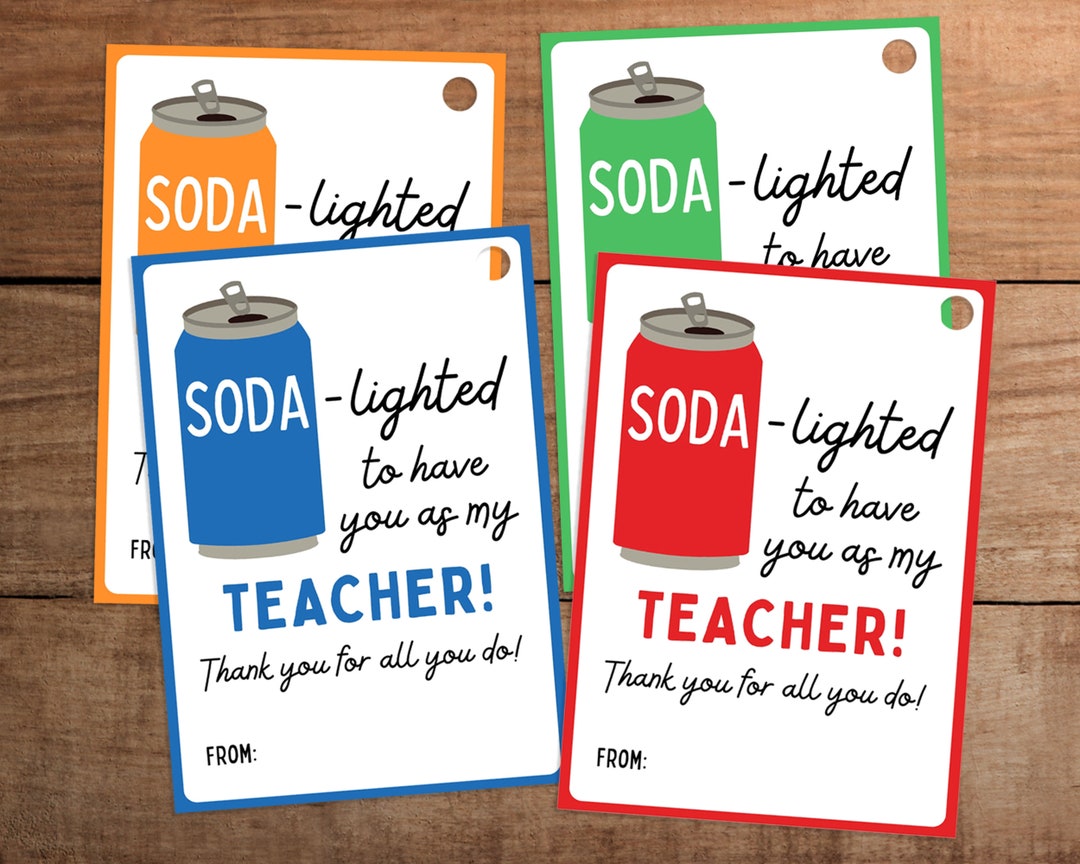 Soda-lighted to Have You as My Teacher Soda Pun Appreciation Thank You ...