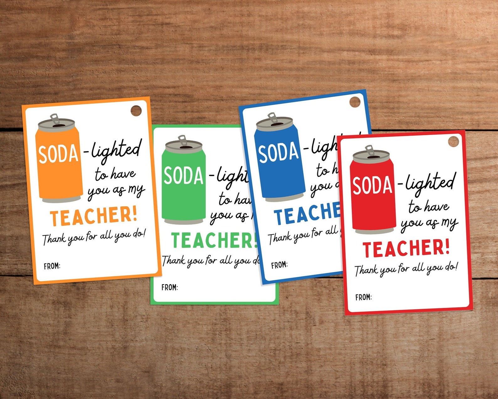 Soda-lighted to Have You as My Teacher Soda Pun Appreciation - Etsy