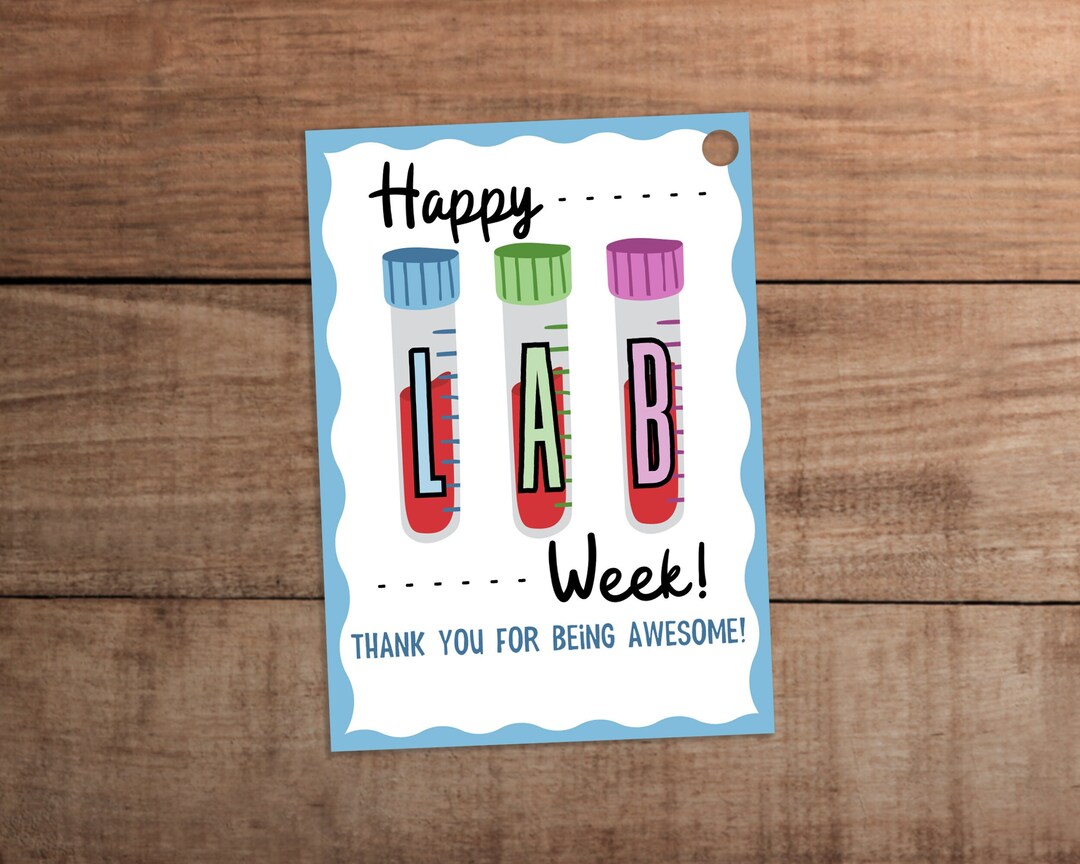 Lab Week Medical Laboratory Professionals Appreciation Thank You Gift ...