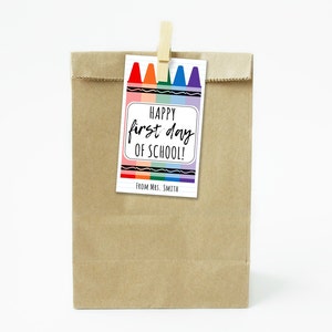 First Day of School Gift Tag for Student Teacher PTO PTA, Back to ...