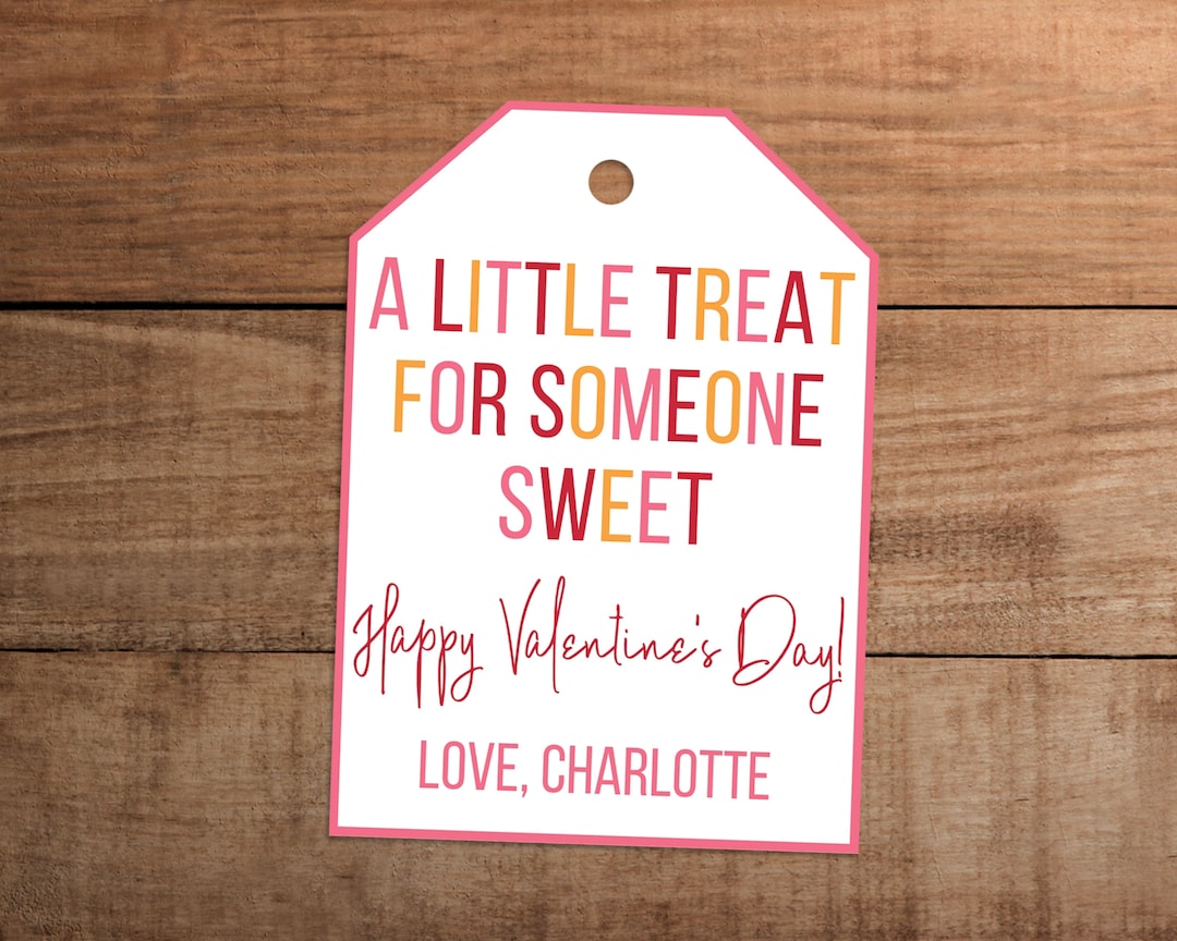 Editable Valentines Day Treats Gift Tags Printable, Kid's Classroom ...
