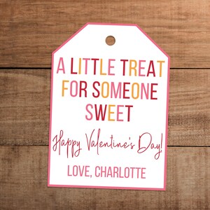 Editable Valentines Day Treats Gift Tags Printable, Kid's Classroom ...