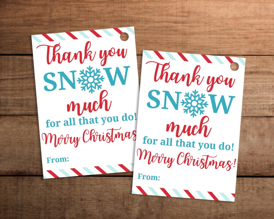 Christmas Gift Tag Snow Pun Holiday Printable - Etsy