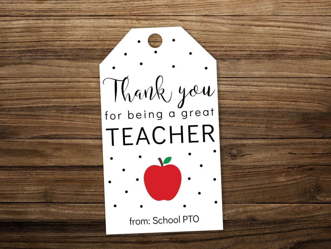 Teacher Thank You Gift Tags | Teacher Appreciation Printable | Treat ...