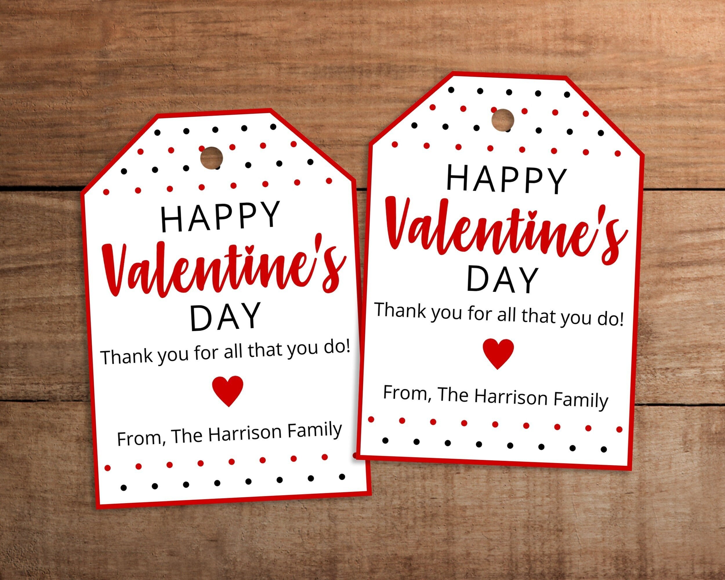 Editable Valentine's Day Treats Gift Tags Printable for | Etsy