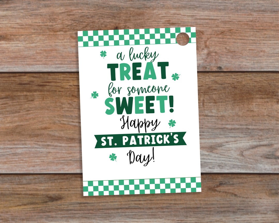 Lucky Treat for Someone Sweet St. Patrick's Day Gift Tag Printable - Etsy
