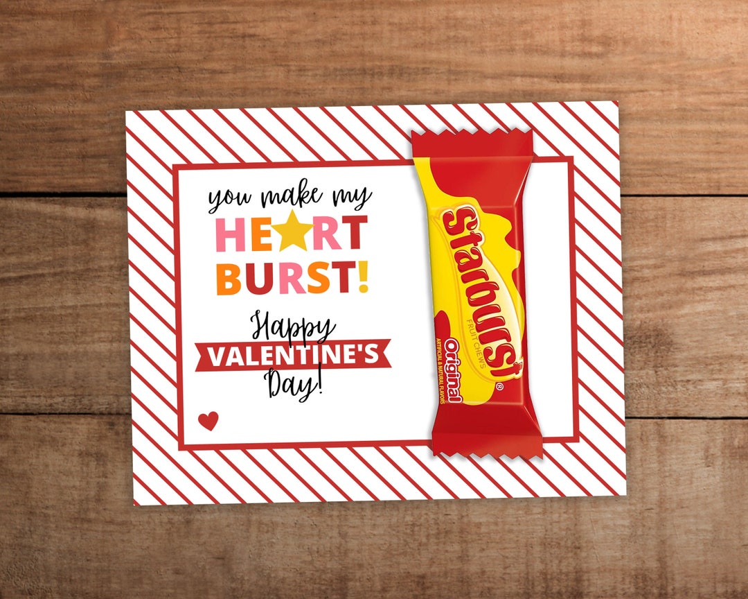 Valentines Day Gift Tag Card Printable Kids Classroom Exchange You Make ...