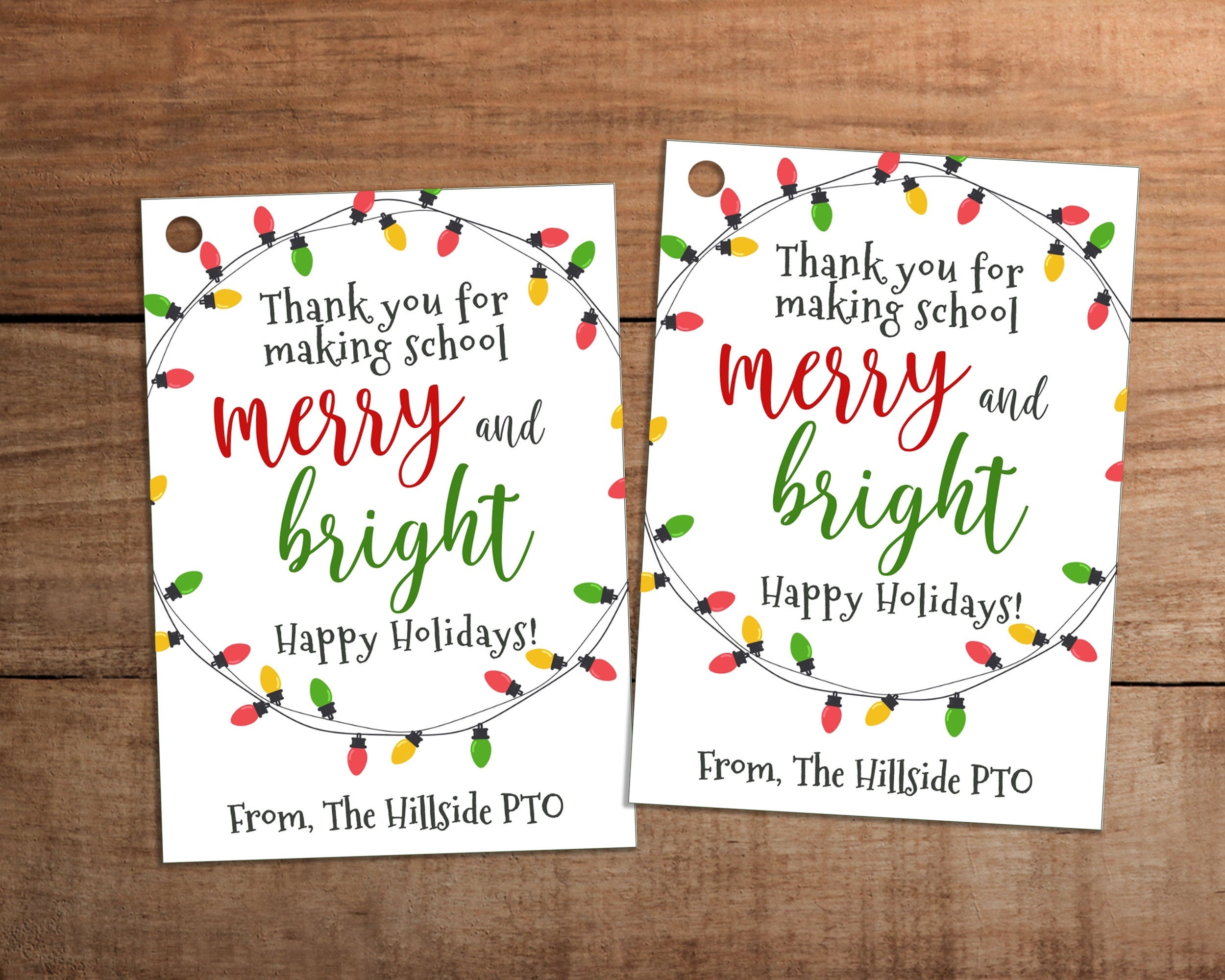 Christmas Thank You Gift Tag Printable for Teacher School - Etsy