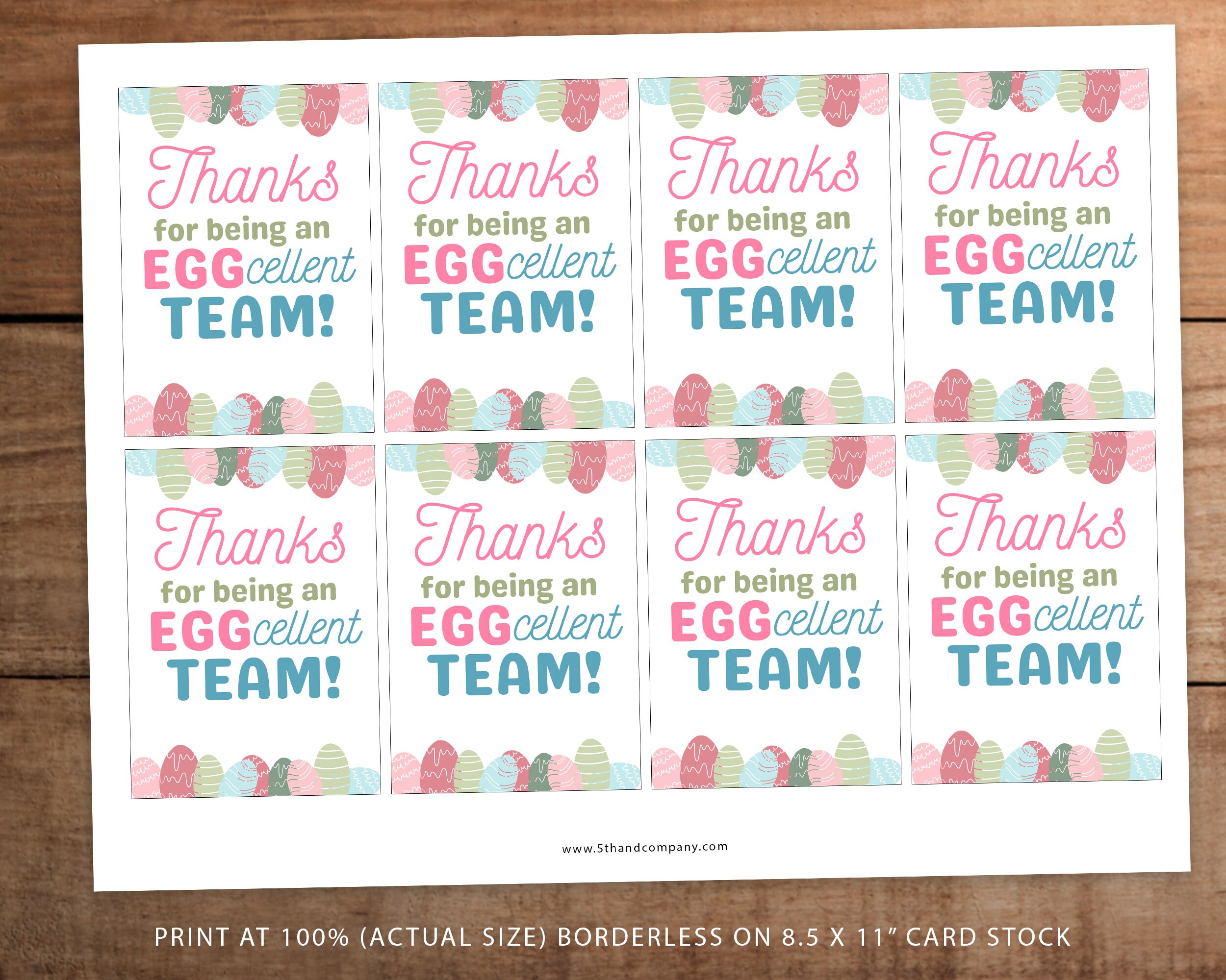 Eggcellent Team Easter Gift Tags (instant Download) - Etsy
