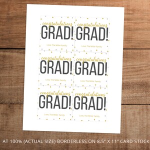 Editable Graduation Gift Tags Printable Congratulations Grad - Etsy