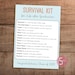 Editable Survival Kit for Life After Graduation Printable Class of 2026 ...