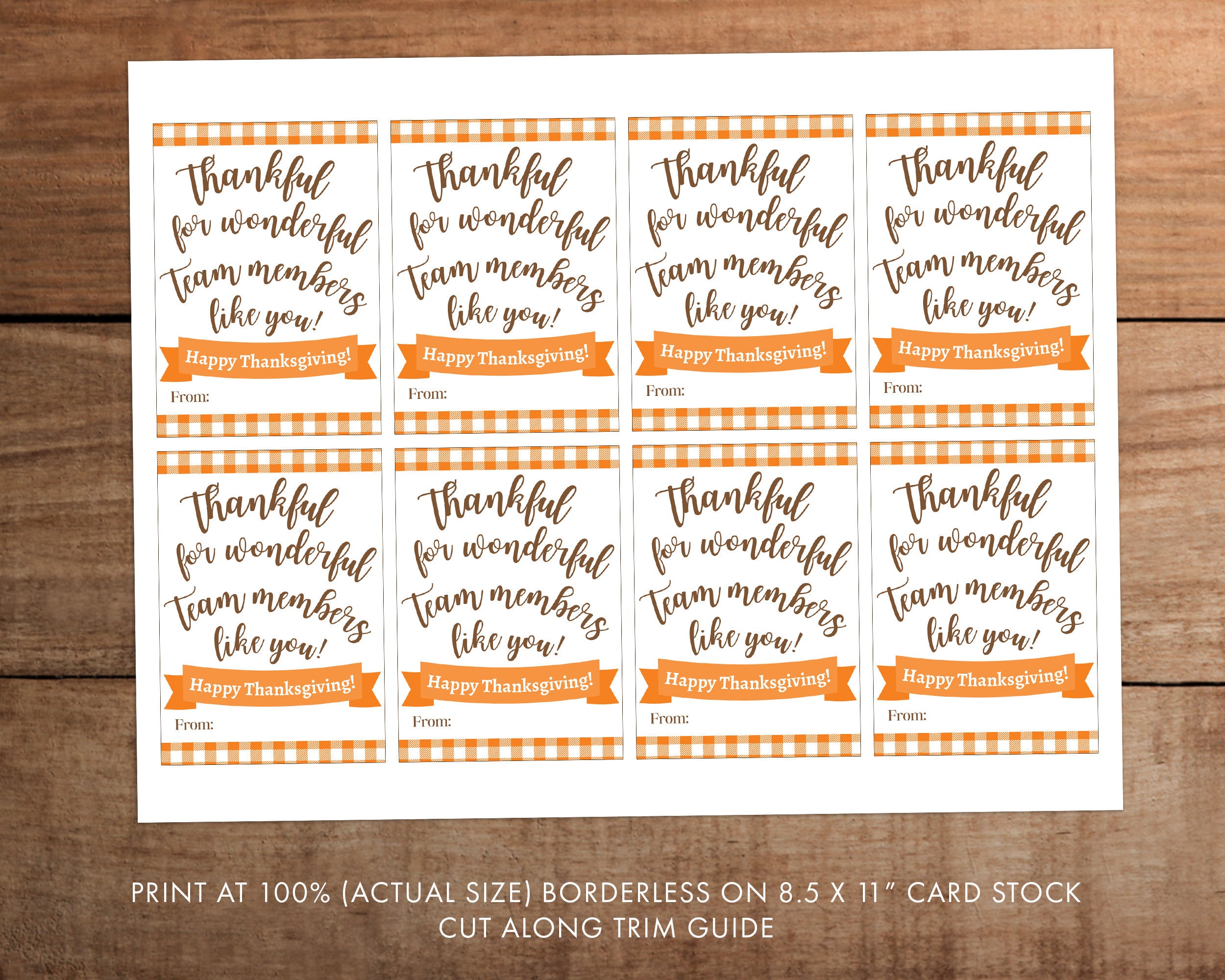 Team Member Staff Employee Appreciation Thanksgiving Thank You - Etsy