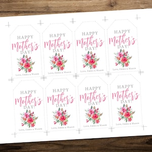 Editable Mother's Day Gift Tags Printable for Sweets Treats Cookies ...
