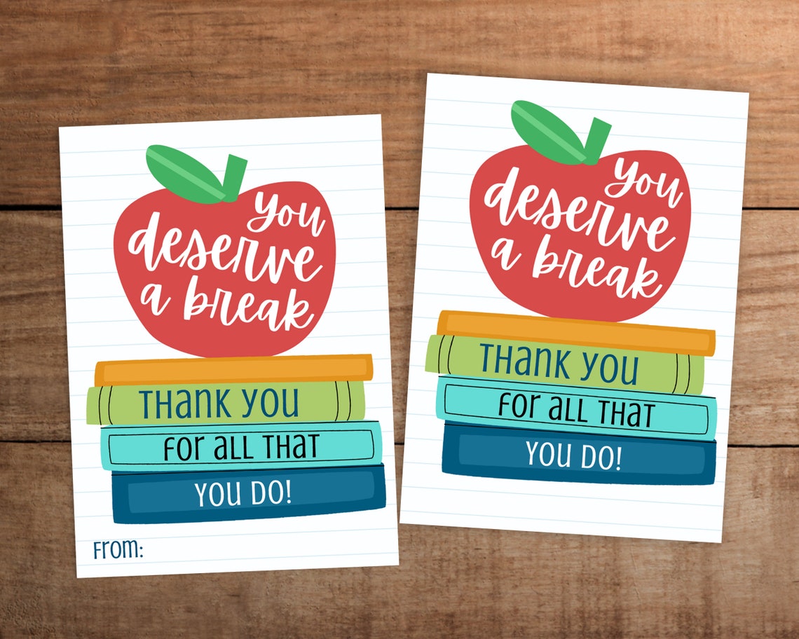 Teacher Appreciation Gift Tag Printable: Kitkat Candy Thank You ...