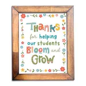 Thanks for Helping Our Students Bloom and Grow Teacher Appreciation ...