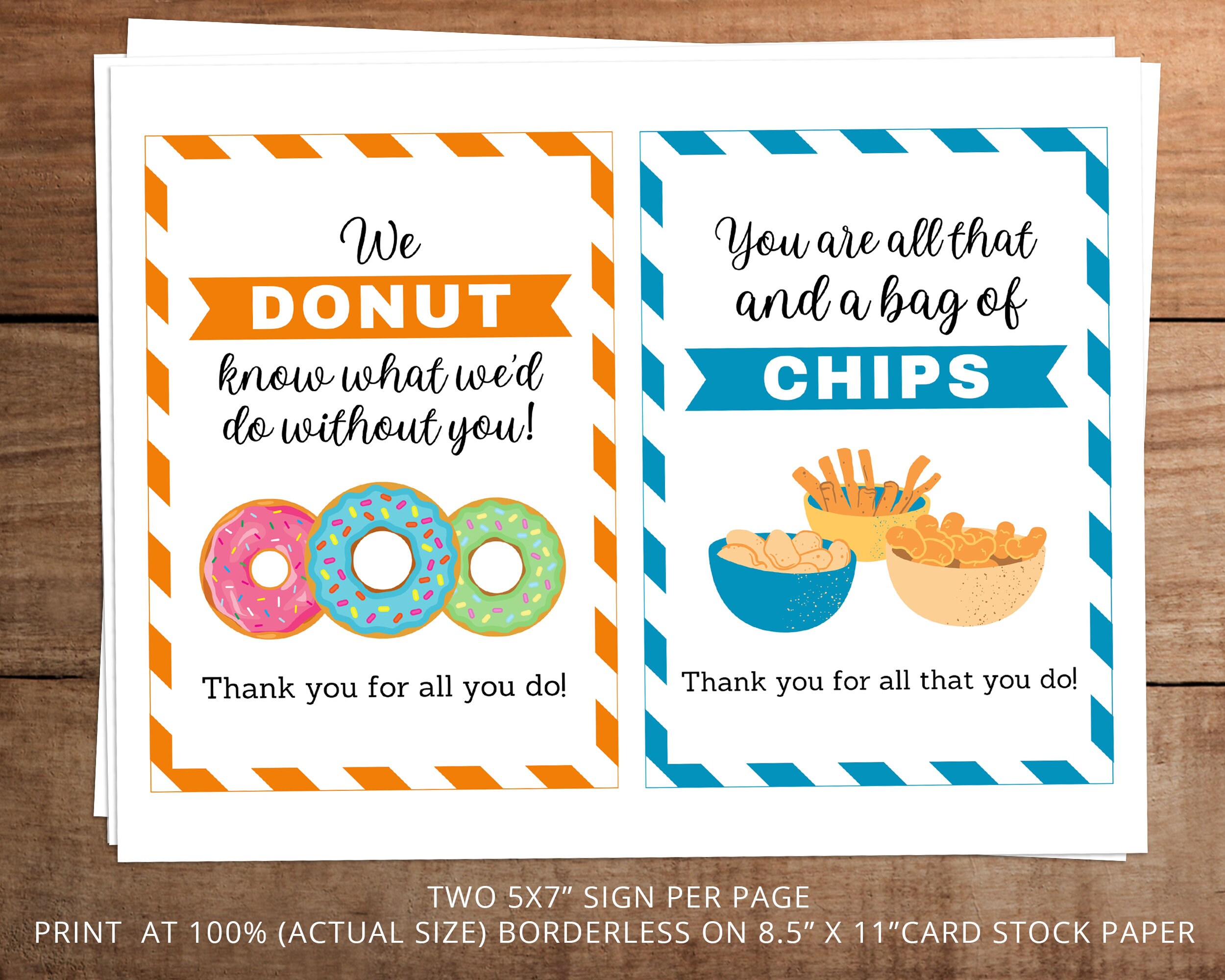 5x7 Inches Set of 8 Appreciation Pun Sign Printable for - Etsy