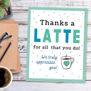 Coffee and Donut Pun Appreciation Sign Printable for Teacher Nurse ...