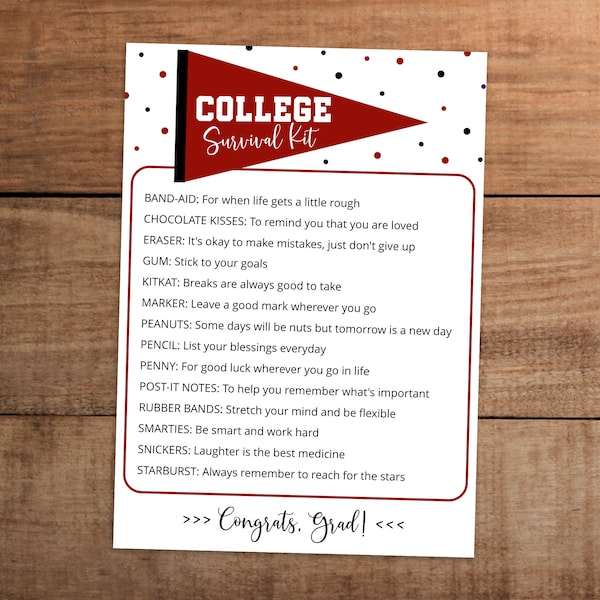 Senior Survival Kit Printable - Etsy