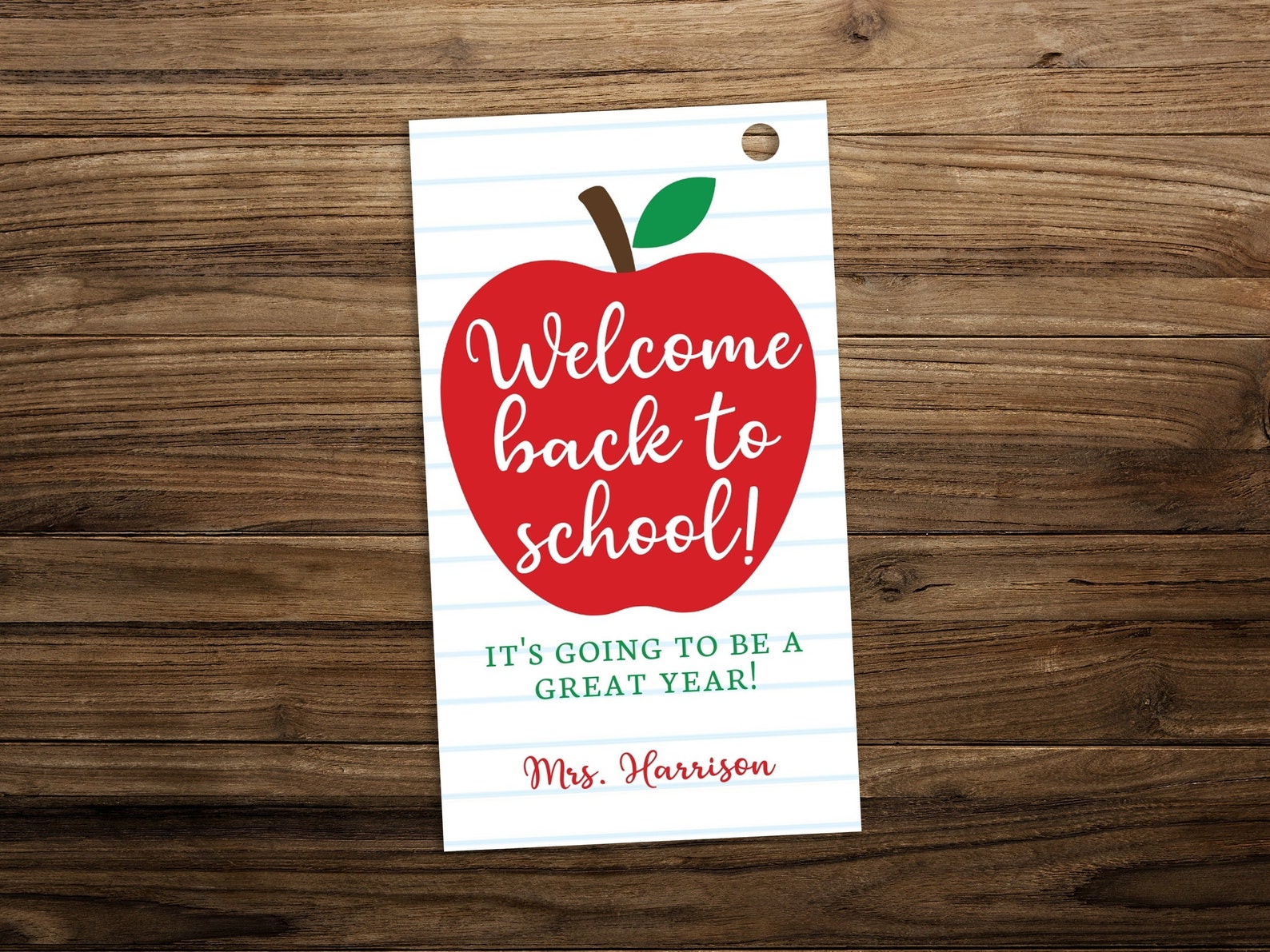 Welcome Back to School Gift Tag Printable for Student Teacher - Etsy