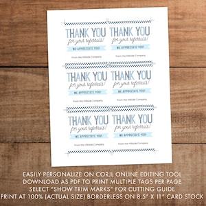 Editable Thank You for Your Referrals Gift Tag Printable for Medical ...