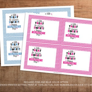 A Little Treat for Someone Sweet Valentines Day Gift Tag Card Printable ...