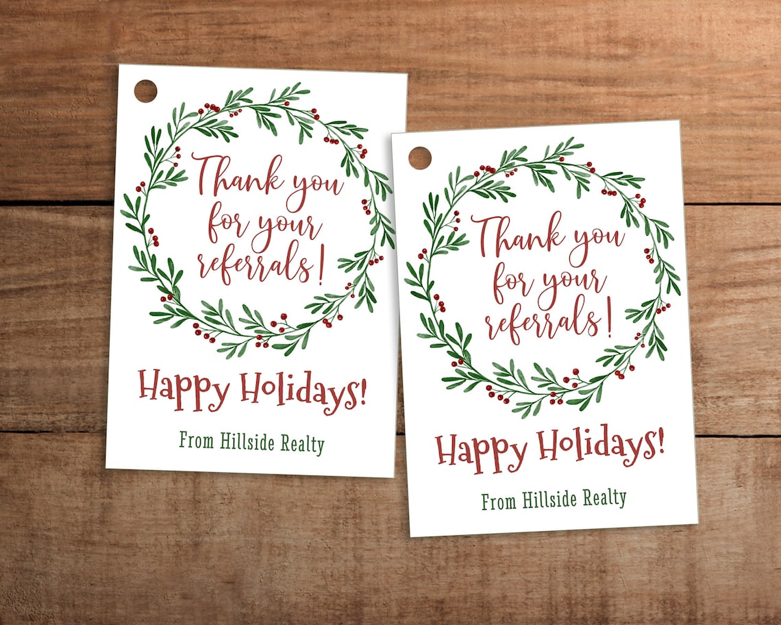 Editable Christmas Holiday Thank You Gift Tag Printable | Etsy