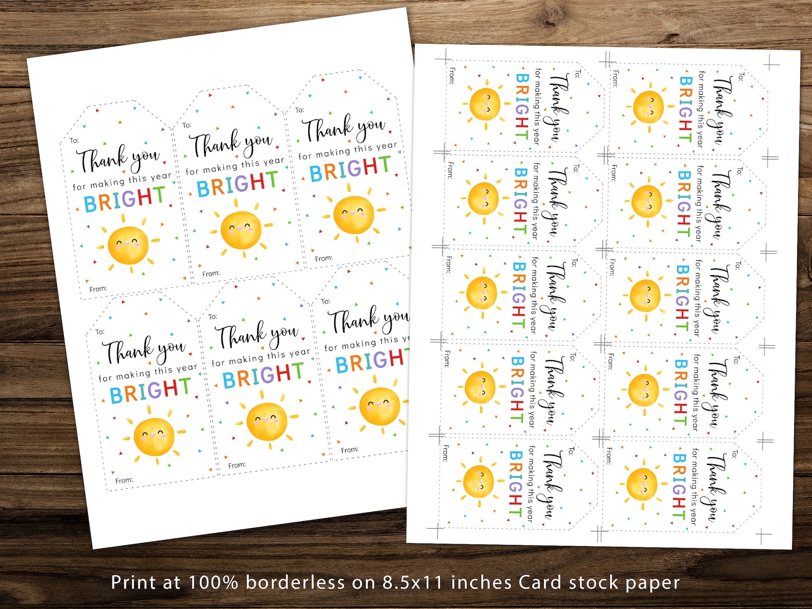 Teacher Appreciation End of School Year Thank You Gift Tag - Etsy